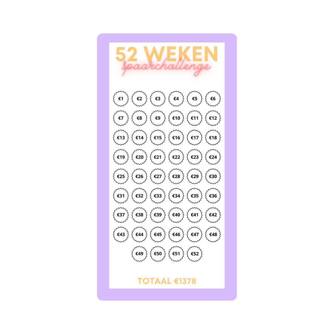 Spaar challenge én dashboards voor jouw Budget Binder bij Budget-Binder.nl