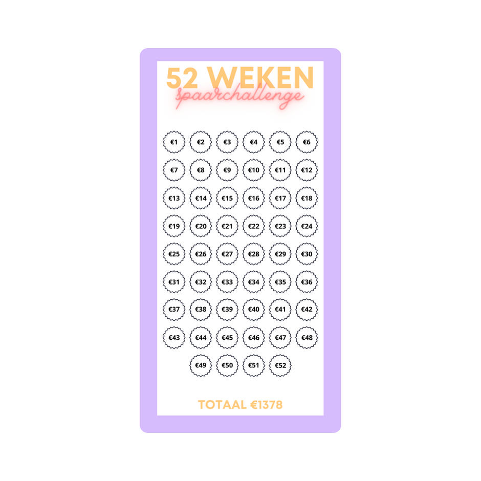 Spaar challenge én dashboards voor jouw Budget Binder bij Budget-Binder.nl