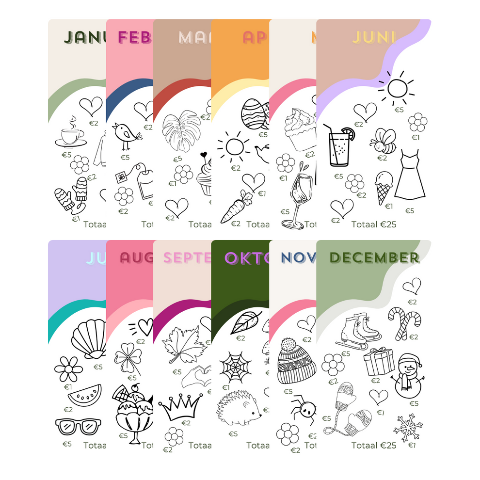 12 maanden spaar challenge van Budget Binder