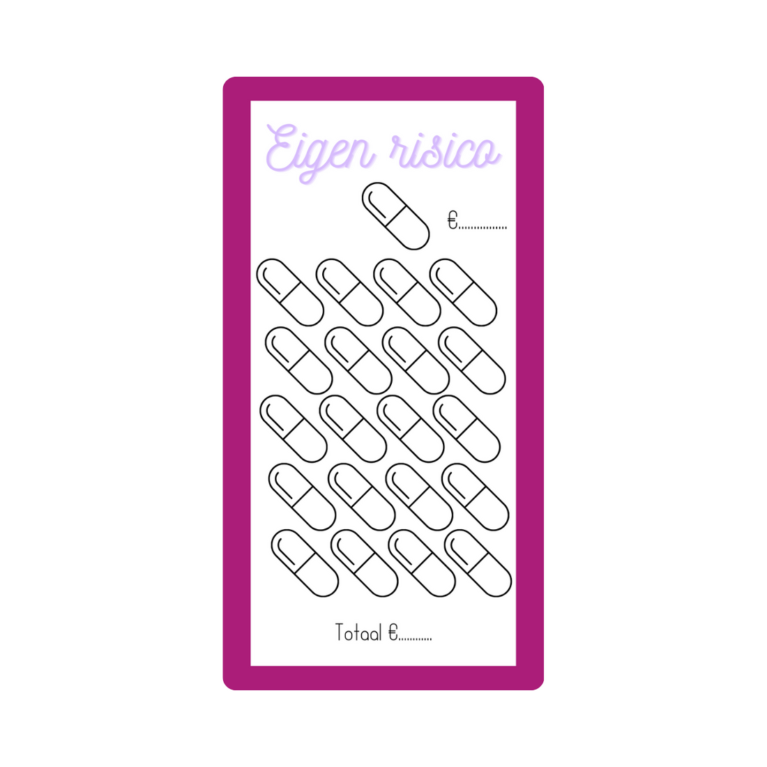 Spaar challenge eigen risico van Budget-Binder.nl – Budget Binder