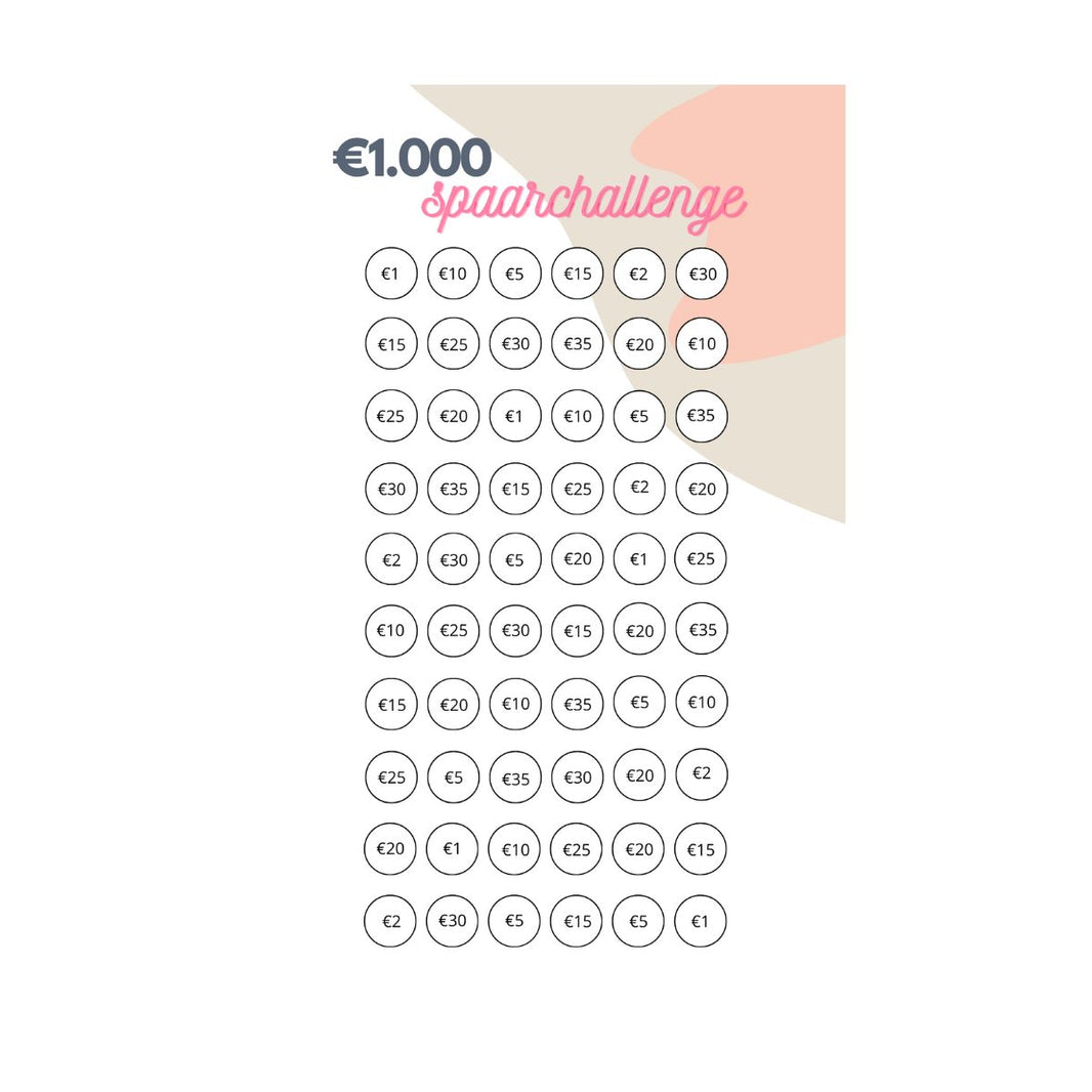 Spaar challenge én dashboards voor jouw Budget Binder bij Budget-Binder ...