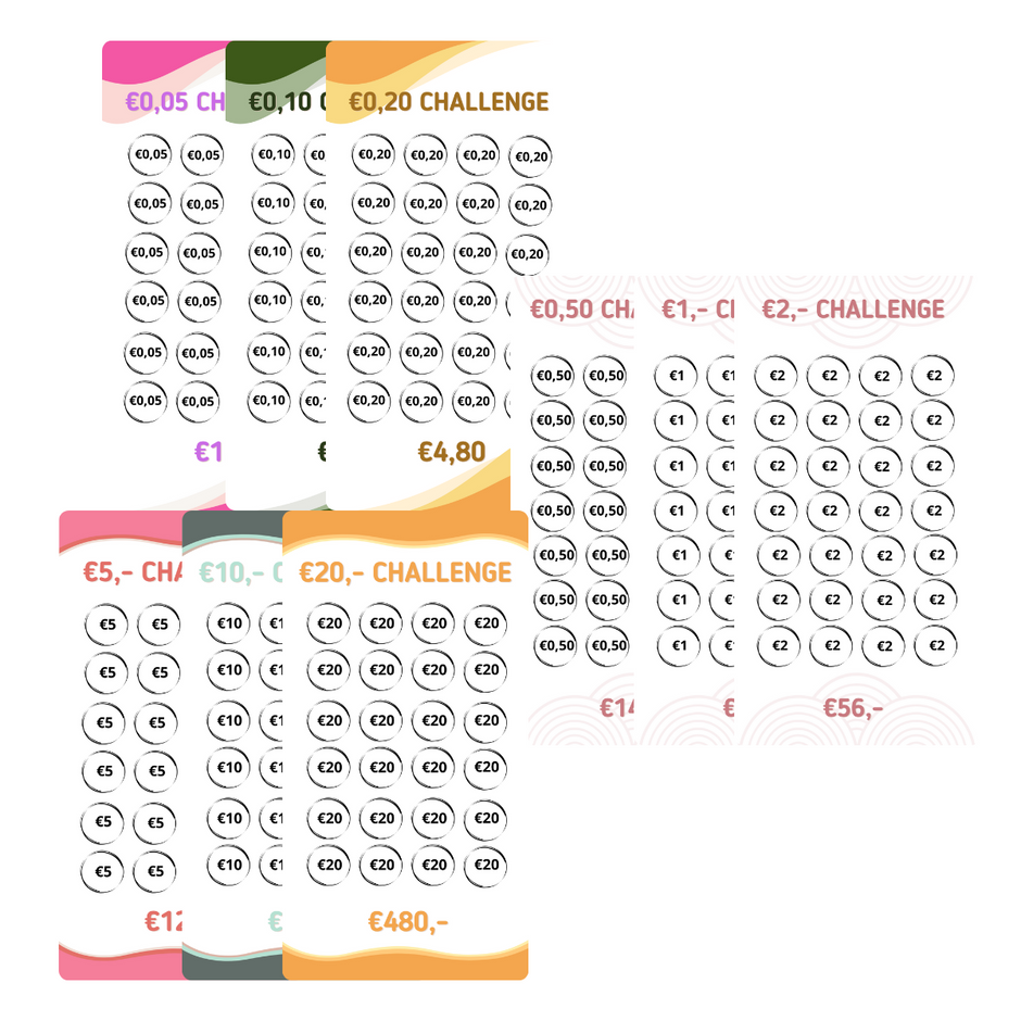Spaar challenge én dashboards voor jouw Budget Binder bij Budget-Binder.nl